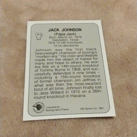 AW Sports | Toys | Vintage 991 Boxing Legend Joe Louis Jack Dempsey ...